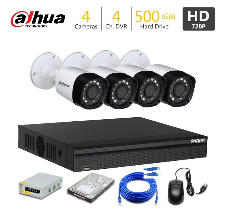 4 HD CCTV Cameras Package Dahua – Peshawar CCTV 03169924357